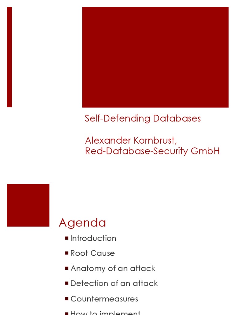 Self-Defending Databases Guide | PDF | Microsoft Sql Server | Databases