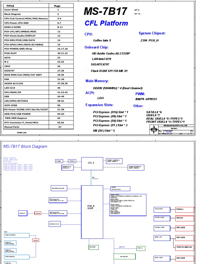 MSI MS-7B17 Rev 1.0 Schematic | Download Free PDF | Computer Networking | Computer Related ...