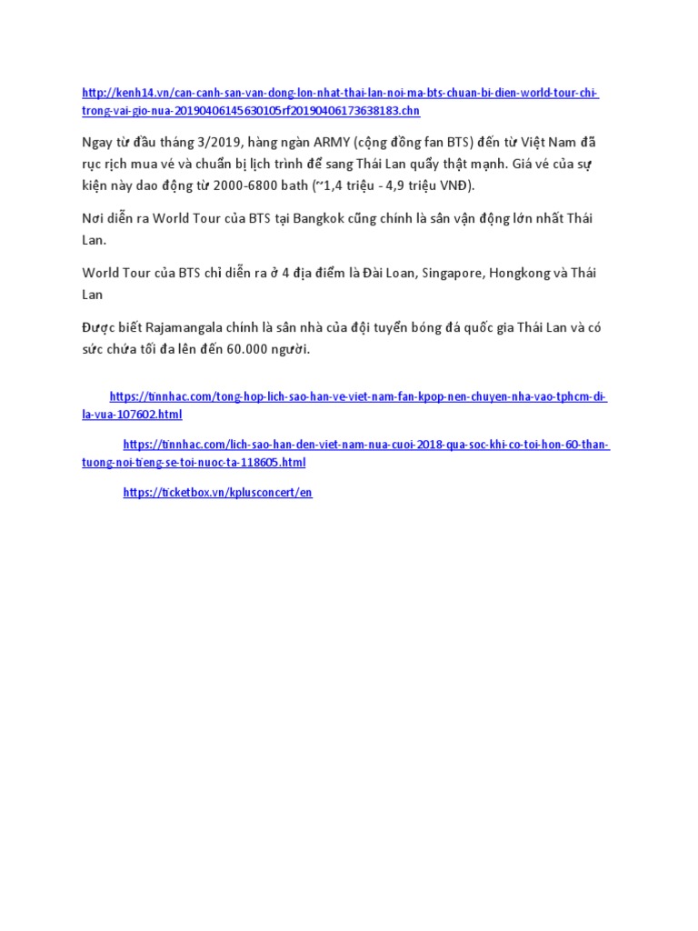 115 Info Bts Concert | PDF