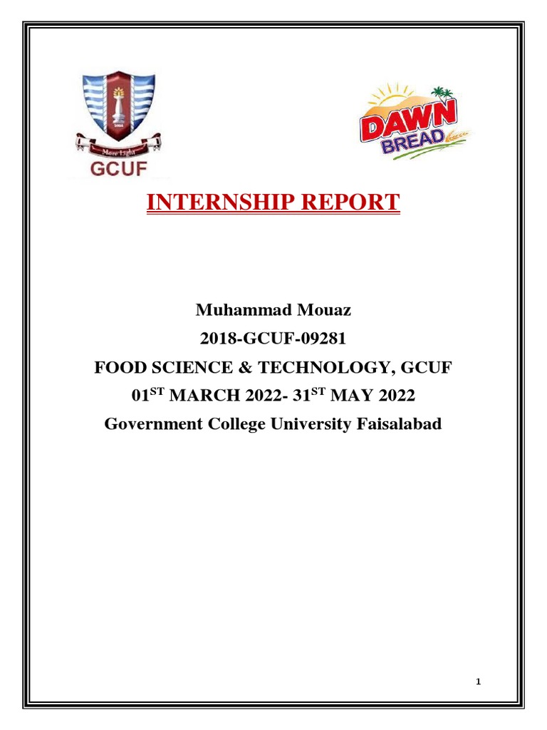 Internship Report | Download Free PDF | Cakes | Breads