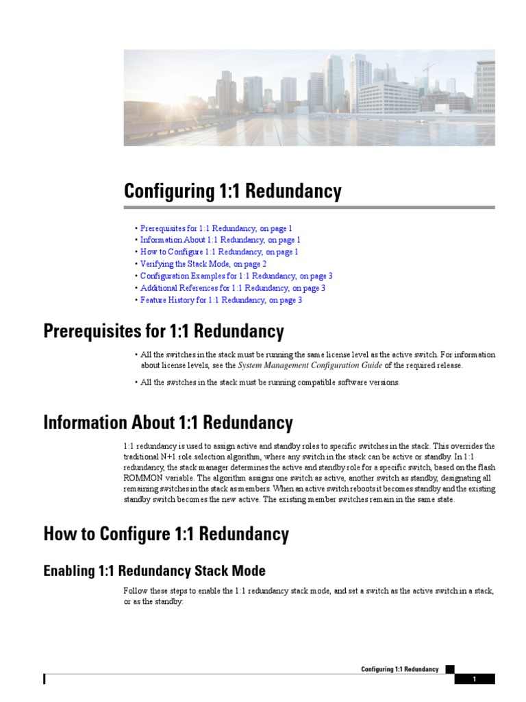Configuring 1 - 1 Redundancy | PDF | Booting | Information Technology Management
