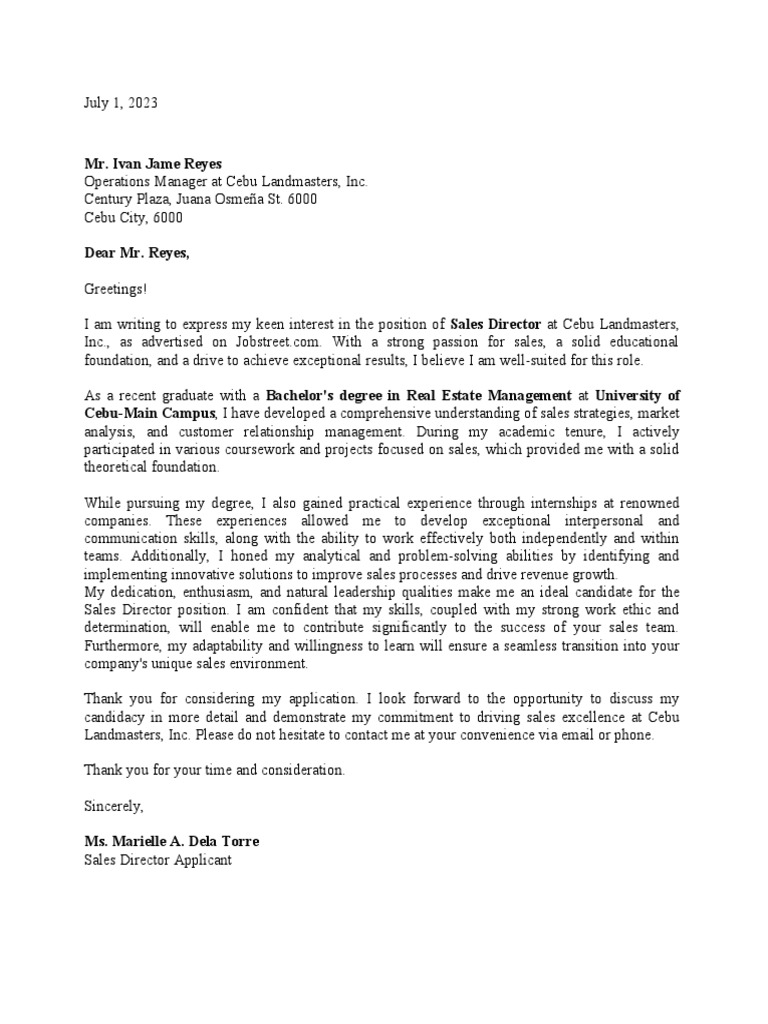 Application-Letterrrr | PDF