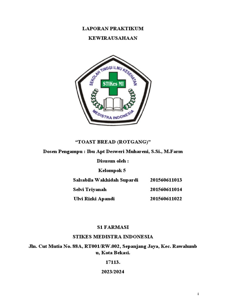 Laporan KWU - Toast Bread - Kel 5 | PDF