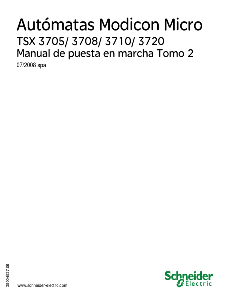 Automata Modicon TSX Micro Volumen 1 | PDF