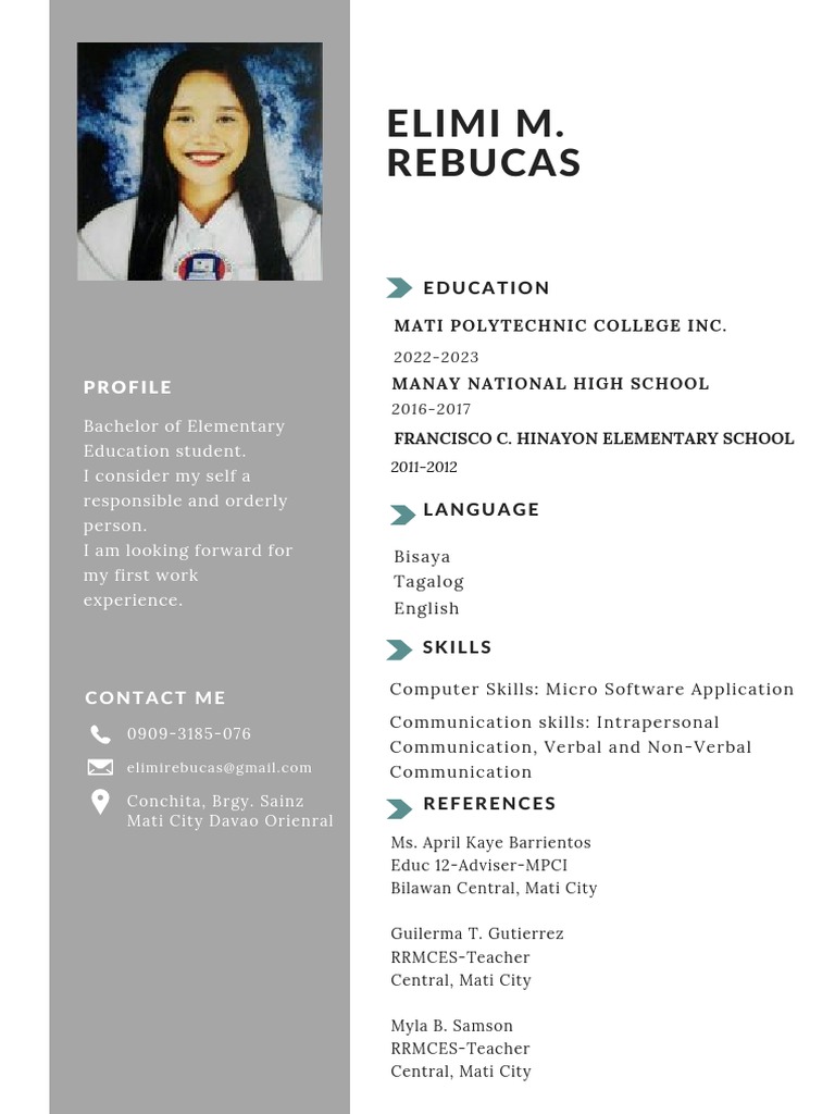 White Simple Student CV Resume | PDF