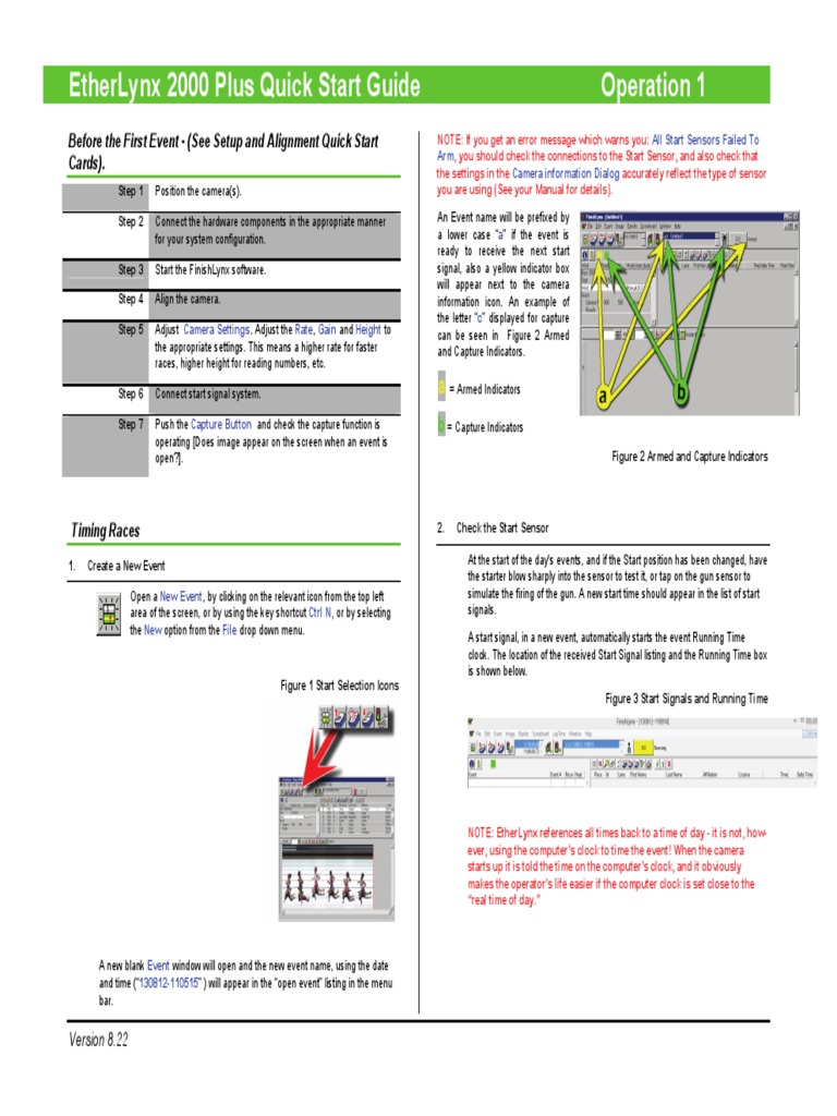 Etherlynx Camera Finishlynx QSG | PDF | Icon (Computing) | Window ...