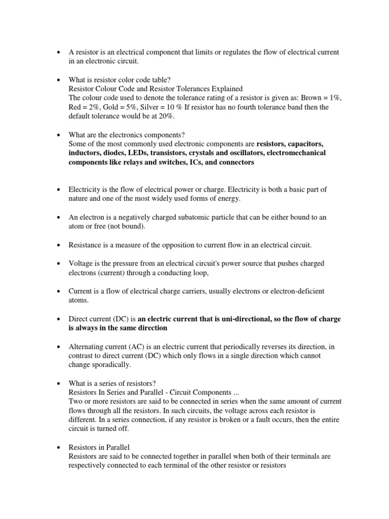 Cheat Sheet Physics 2 Pdf Electrical Resistance And Conductance Electric Current