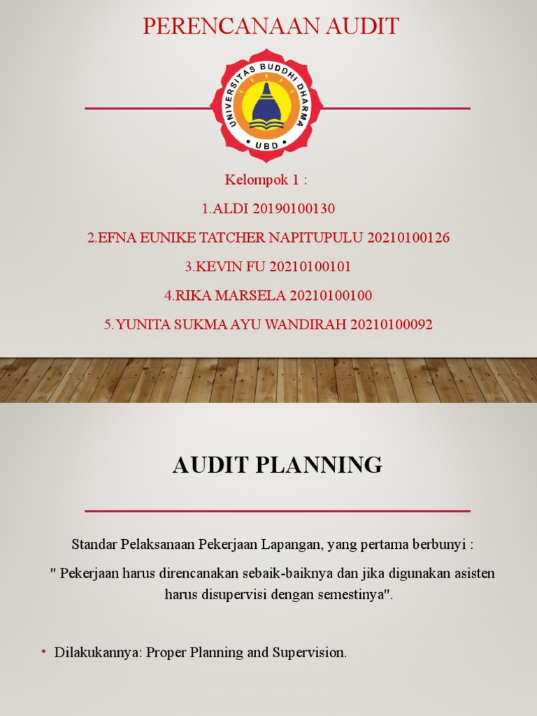 Pertemuan 8 - Perencanaan Audit | PDF