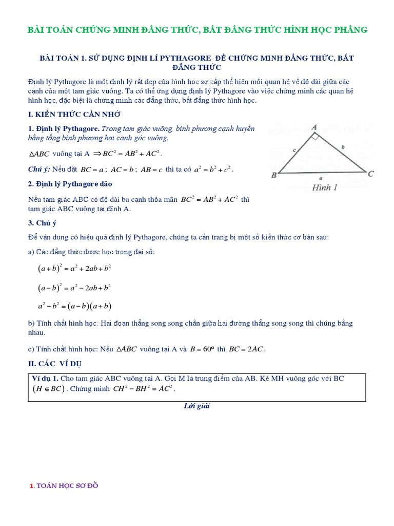Bai Toan Chung Minh Dang Thuc Bat Dang Thuc Hinh Hoc Phang | PDF