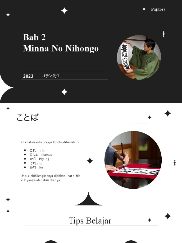 Presentasi Minna 1 Bab 2 | PDF