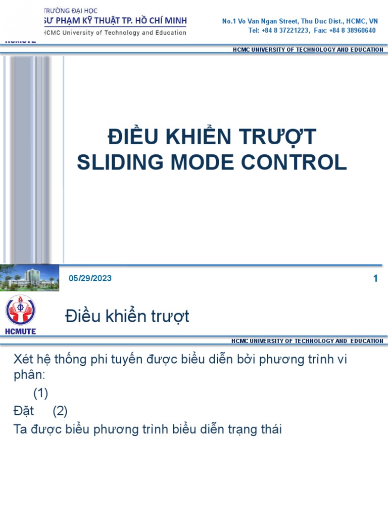 Điều Khiển Trượt Sliding Mode Control | PDF