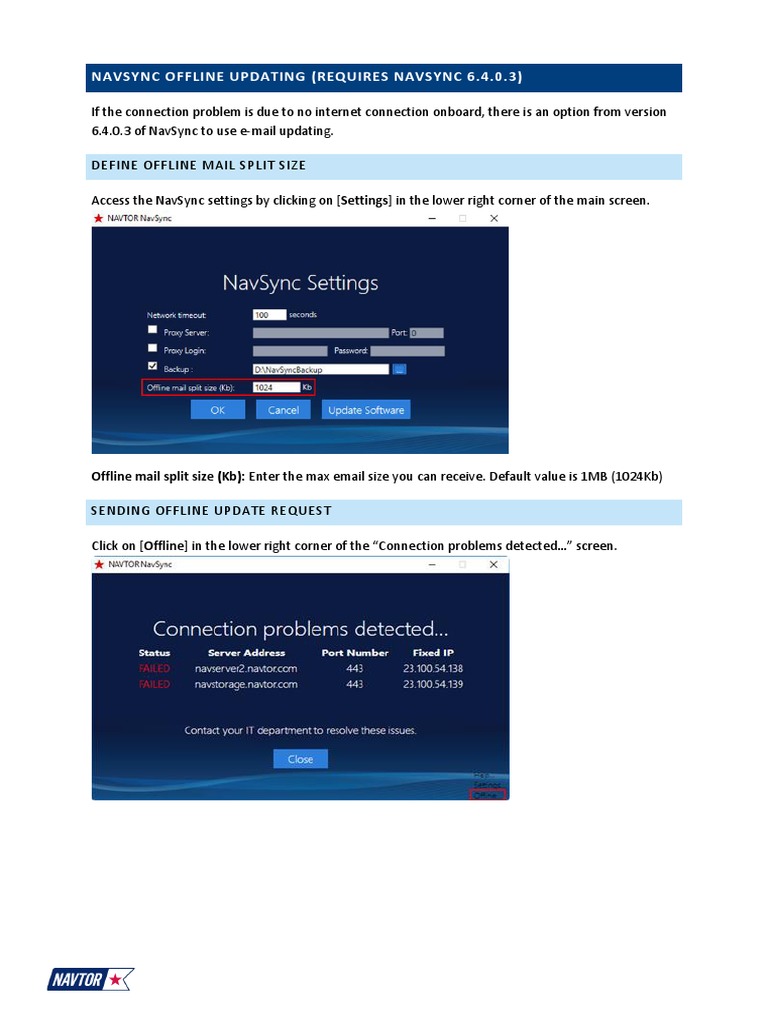 NavSync Offline User Guide | PDF | Online And Offline | Cyberspace