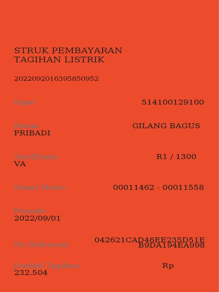 Contoh Shopee Bill | PDF