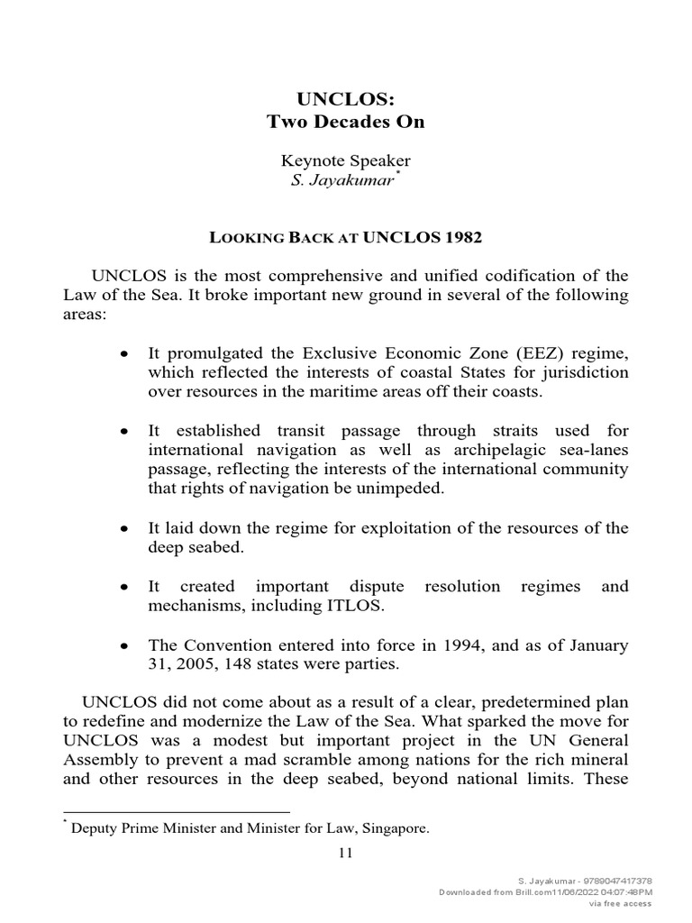 UNCLOS 2 Decades On | PDF