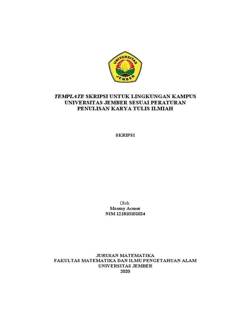 Template Sidang Skripsi PPKI UNEJ | PDF