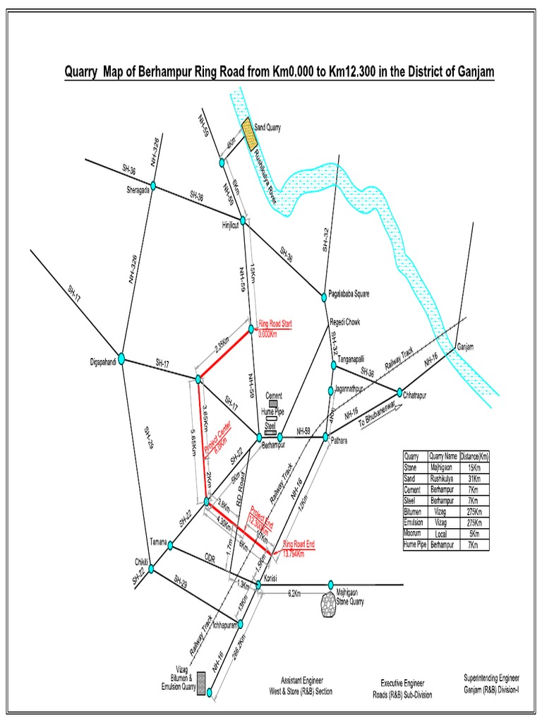 Berhampur Ring Road Quarry Map-21!03!23 | PDF