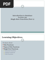 Unit 2: Database Query Using SQL Syllabus: Single Row Functions | PDF | Computer Science ...