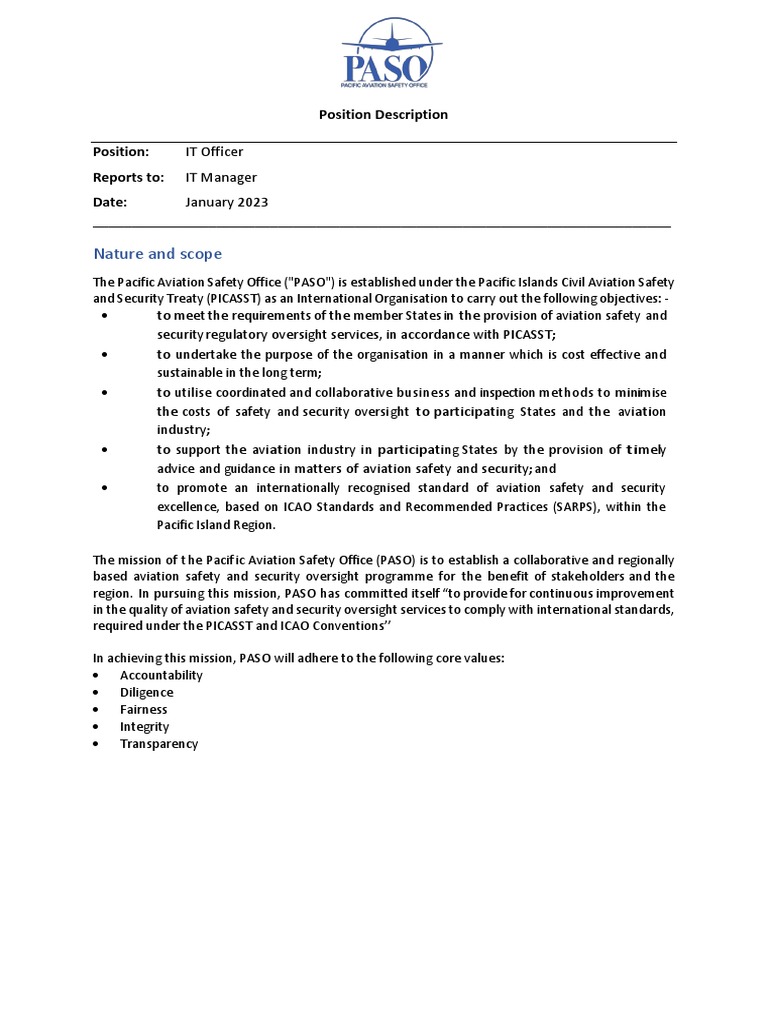 IT Officer Role and Responsibilities | PDF | Information | Behavior