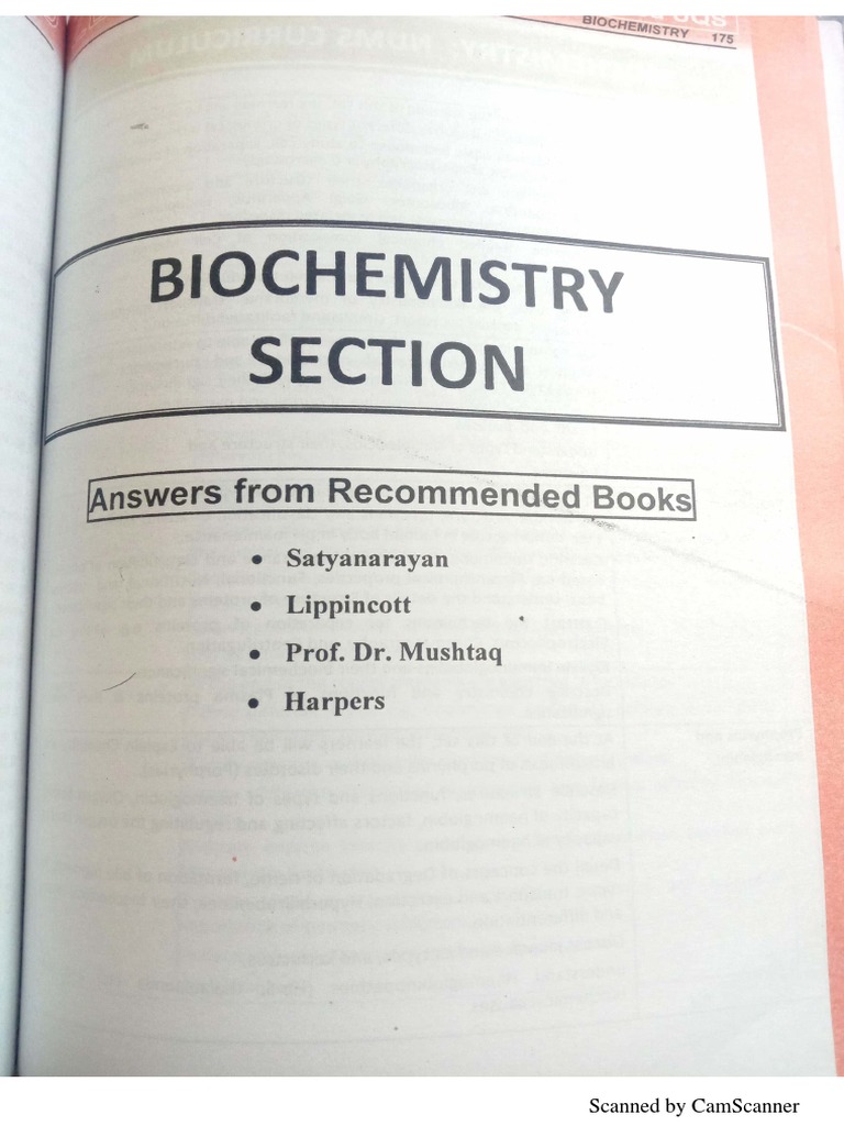 Biochem Key To Nums Pastpaper (Compiled by DR XD) | PDF