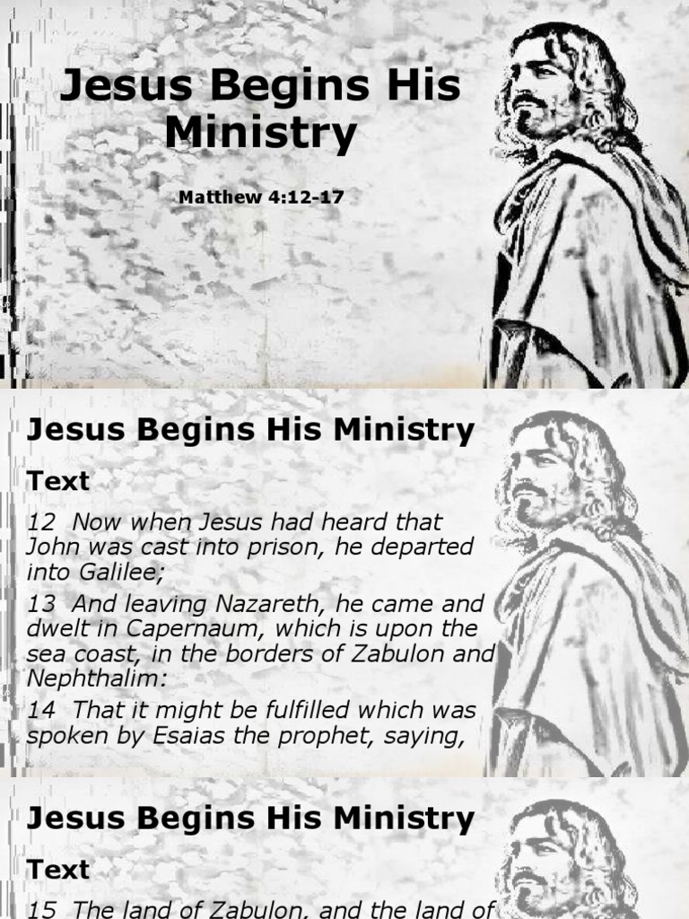 Jesus Begins His Ministry | PDF | Ministry Of Jesus | Jesus