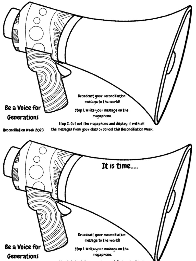 Reconciliation Week 2023 - Sea of Megaphones Worksheets 2 | PDF