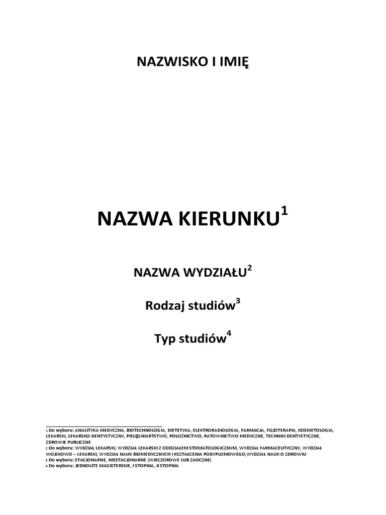 Wzor Opis Teczki | PDF