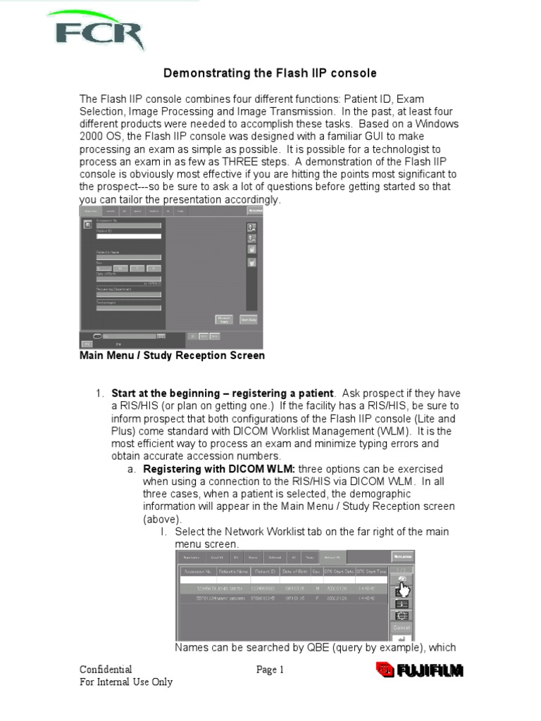 Fujifilm Computed Radiography Flash IIP Console | PDF | Icon (Computing ...