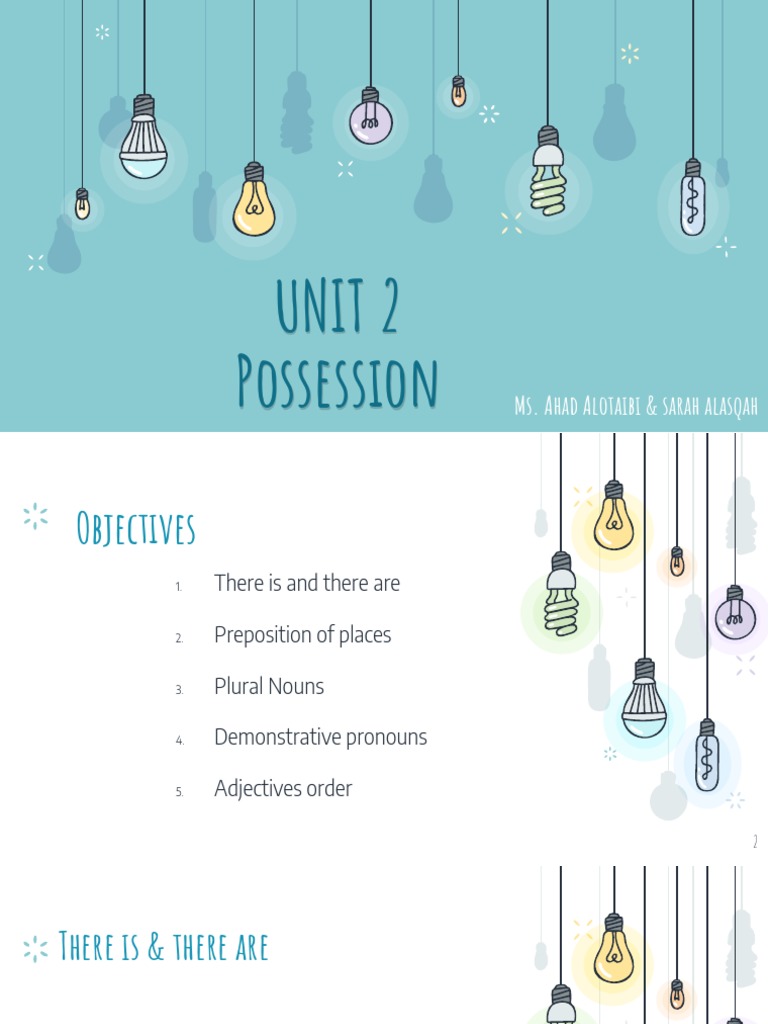 Unit 2 - Possession | PDF