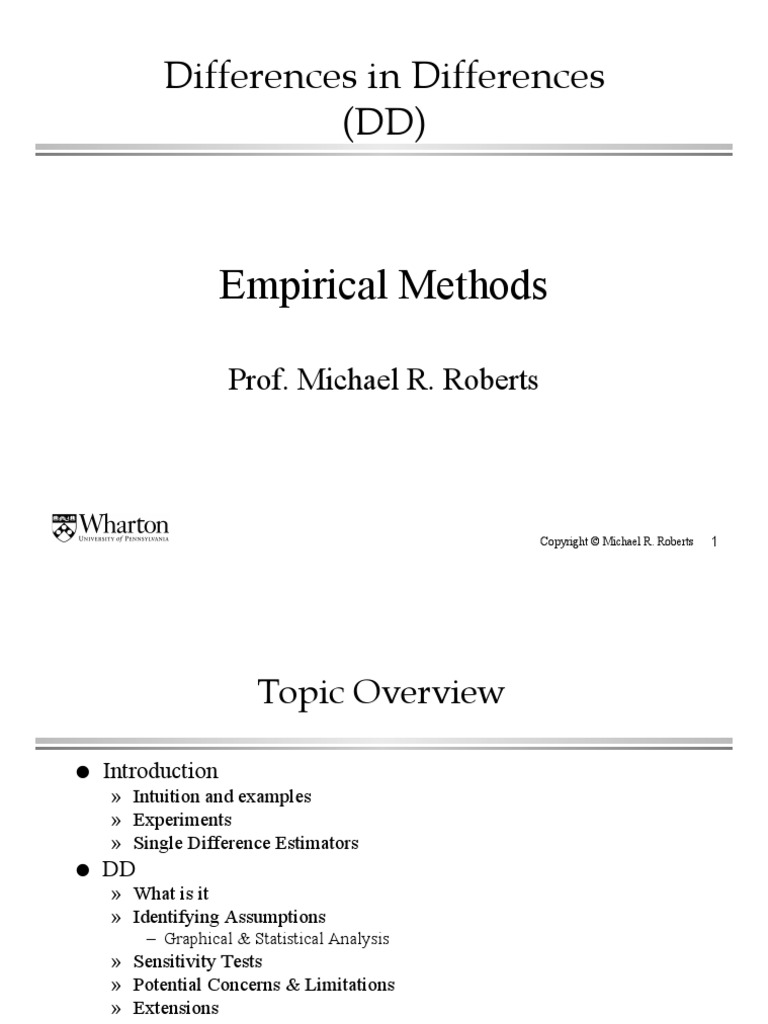Dif in Dif Slides | PDF | Experiment | Ordinary Least Squares