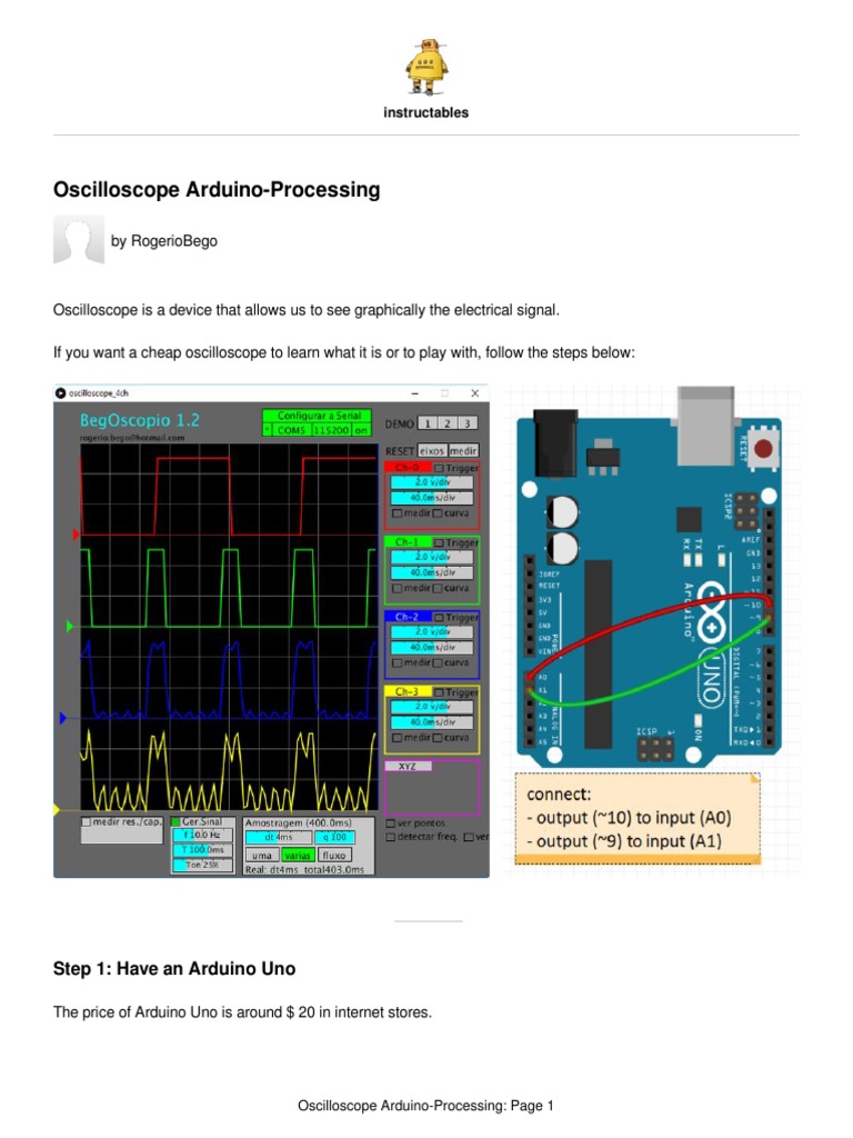 Oscilloscope Arduino Processing Pdf Arduino Library Computing 