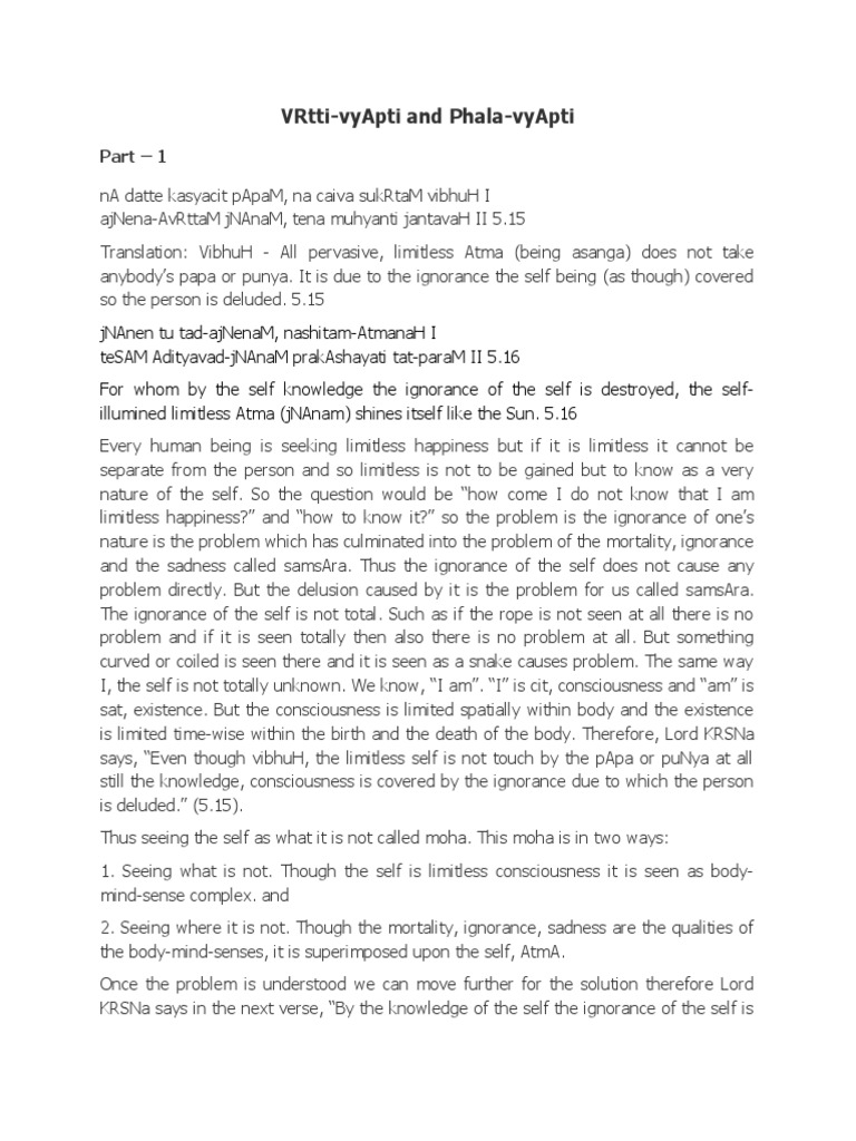 VRtti-vyApti-and-Phala-vyApti | PDF | Ātman (Hinduism) | Knowledge