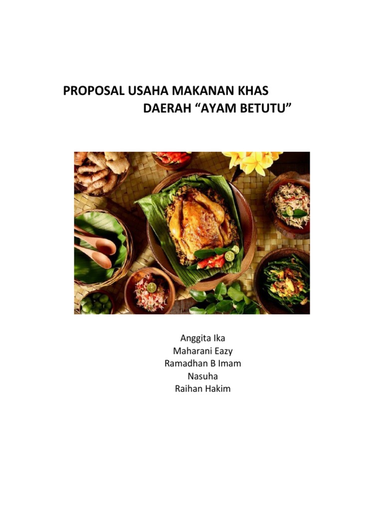 Contoh Proposal Makanan Khas Daerah Singkat | PDF Contoh Proposal Makanan Khas Daerah Singkat | PDF