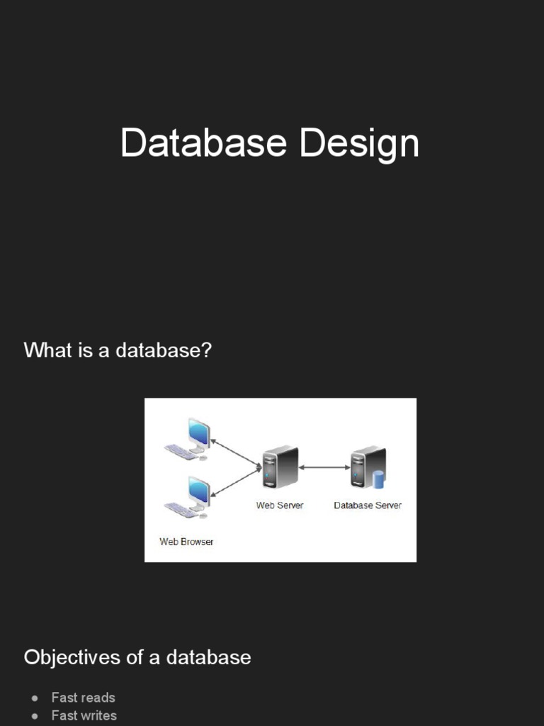 1 Database Design Pdf Database Index Databases