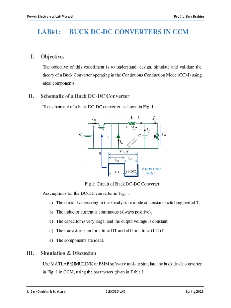 ELEC325-Power Electronics Lab Manual - Lab#1 | PDF | Electrical ...