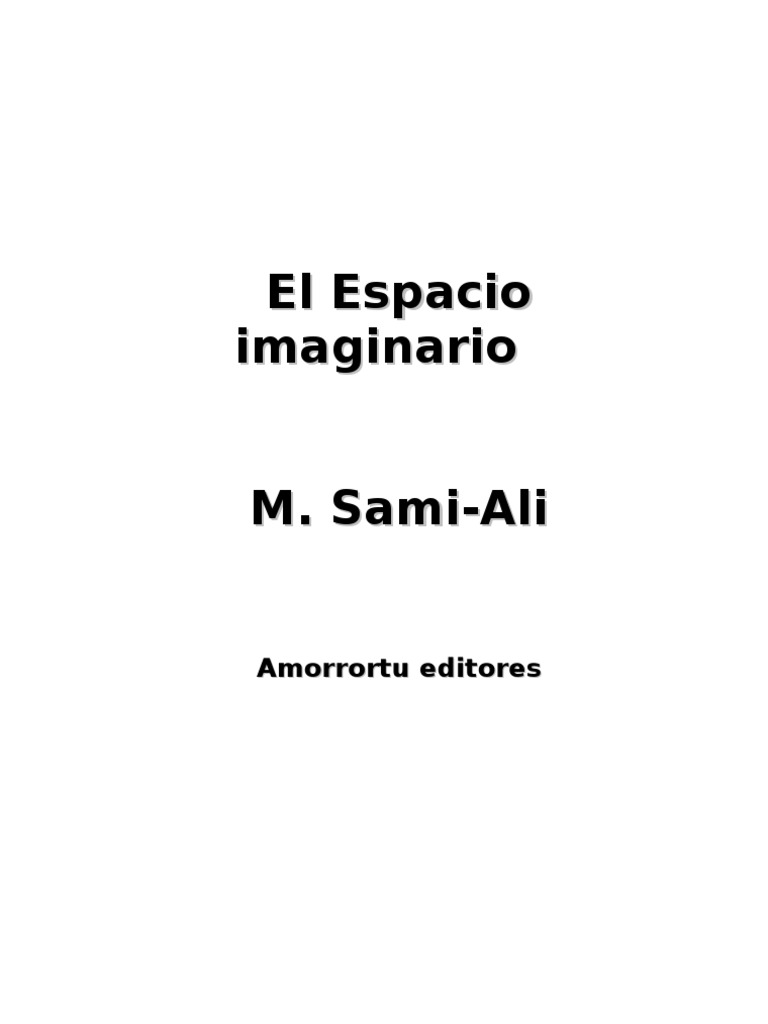 Sami Ali M - El Espacio Imaginario | PDF | Sueño | Espacio