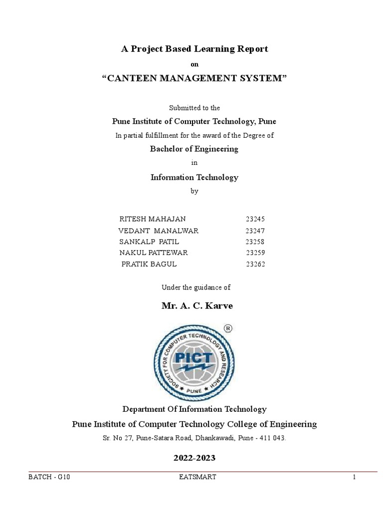 PBLReport Eatsmart | PDF | Mobile App | Databases
