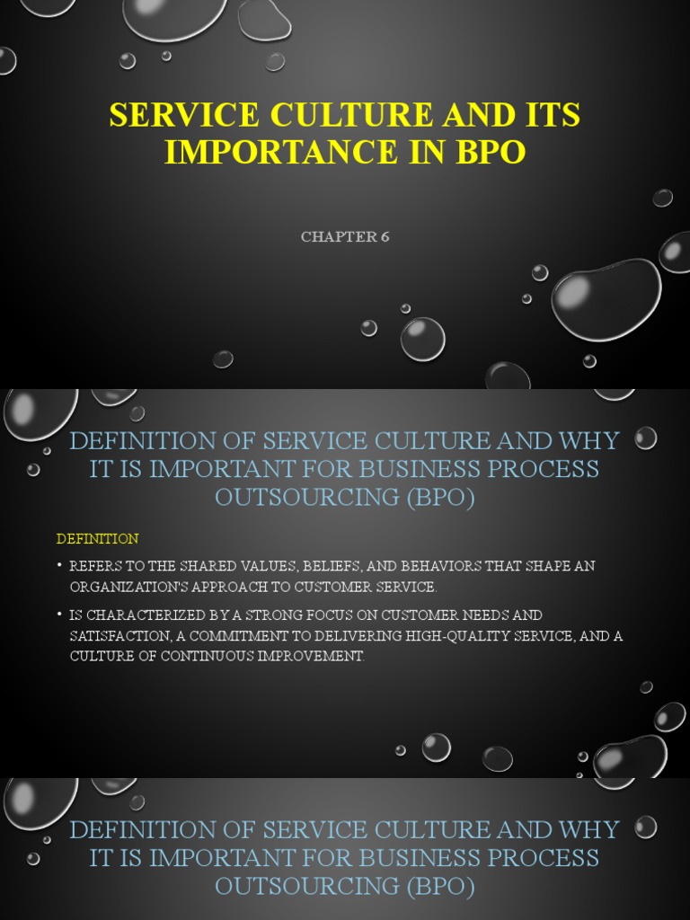 Importance of Service Culture in BPO | PDF | Outsourcing | Business Process