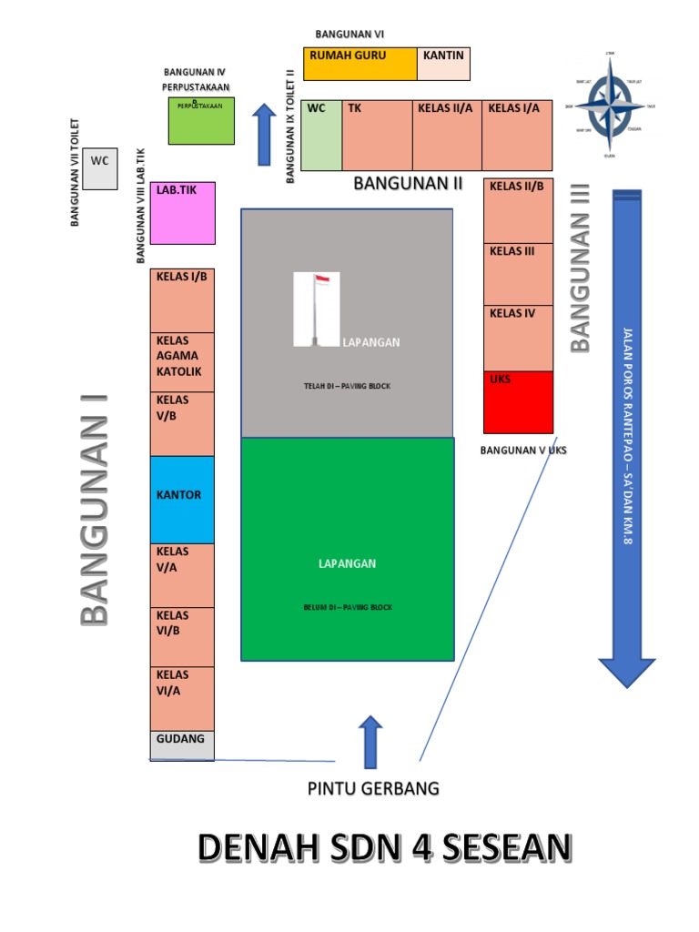 Denah SDN 4 Sesean | PDF