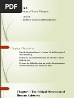 Chapter 1-The Ethical Dimension of Human Existence | PDF | Morality | Relativism