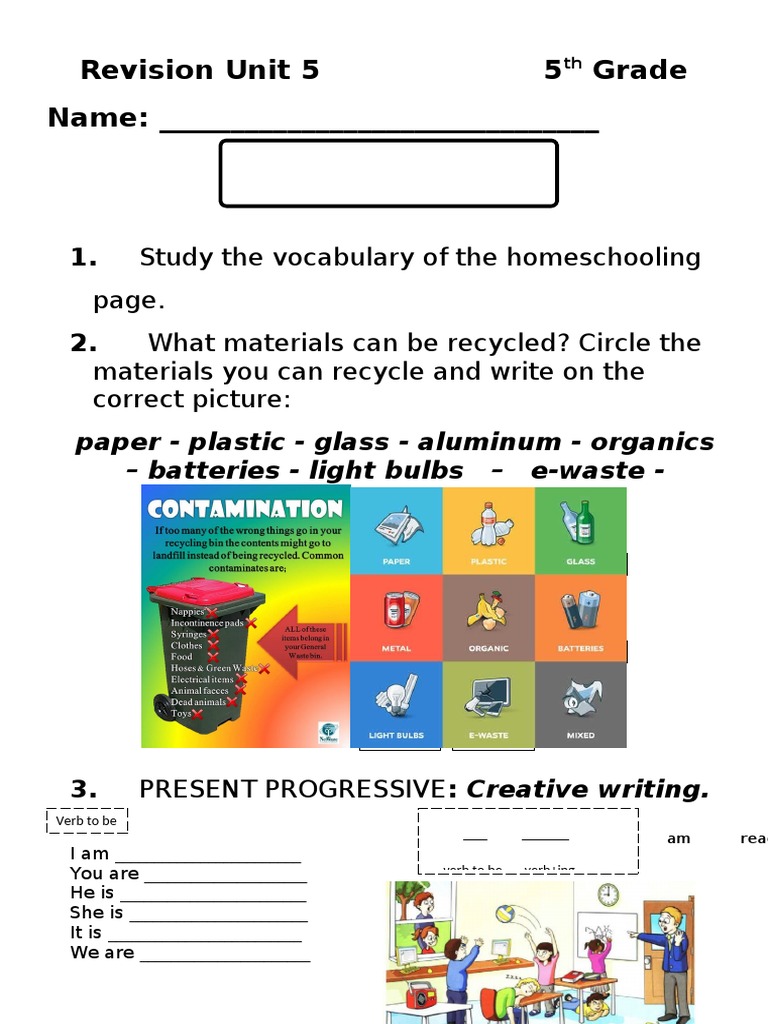 Revision Unit 5. 5th Grade. | PDF