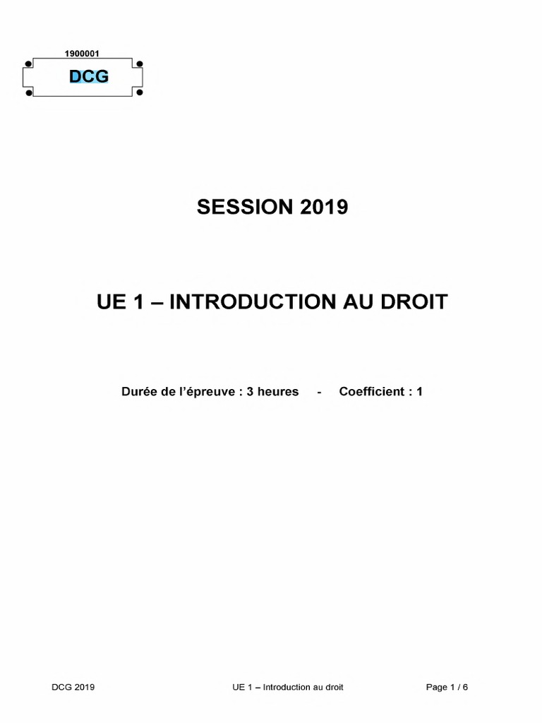 DCG 2019 Sujet | PDF