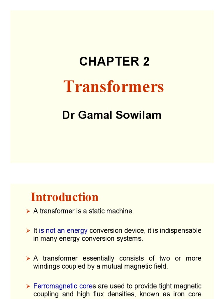 Transformers - Chapter 2 - New | PDF | Transformer | Inductance