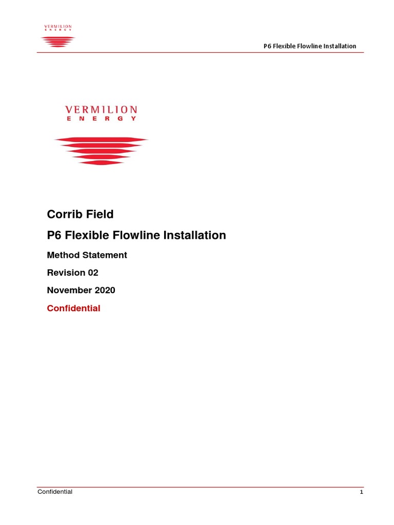 Corrib Field P6 Flexible Flowline Installation: Method Statement ...