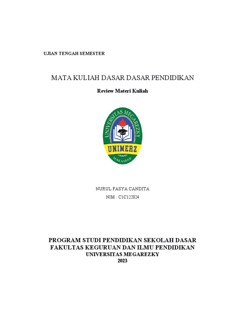 Review Dasar Dasar Pendidikan | PDF