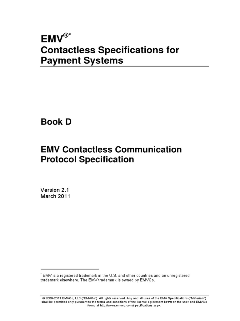 D EMV Contactless Communication Protocol v2.1 March2011 ...