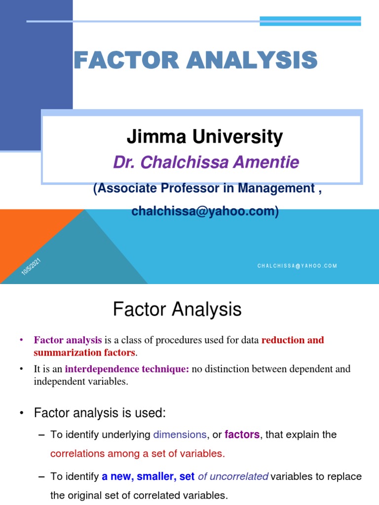 2b Factor Anaysis | PDF | Factor Analysis | Principal Component Analysis