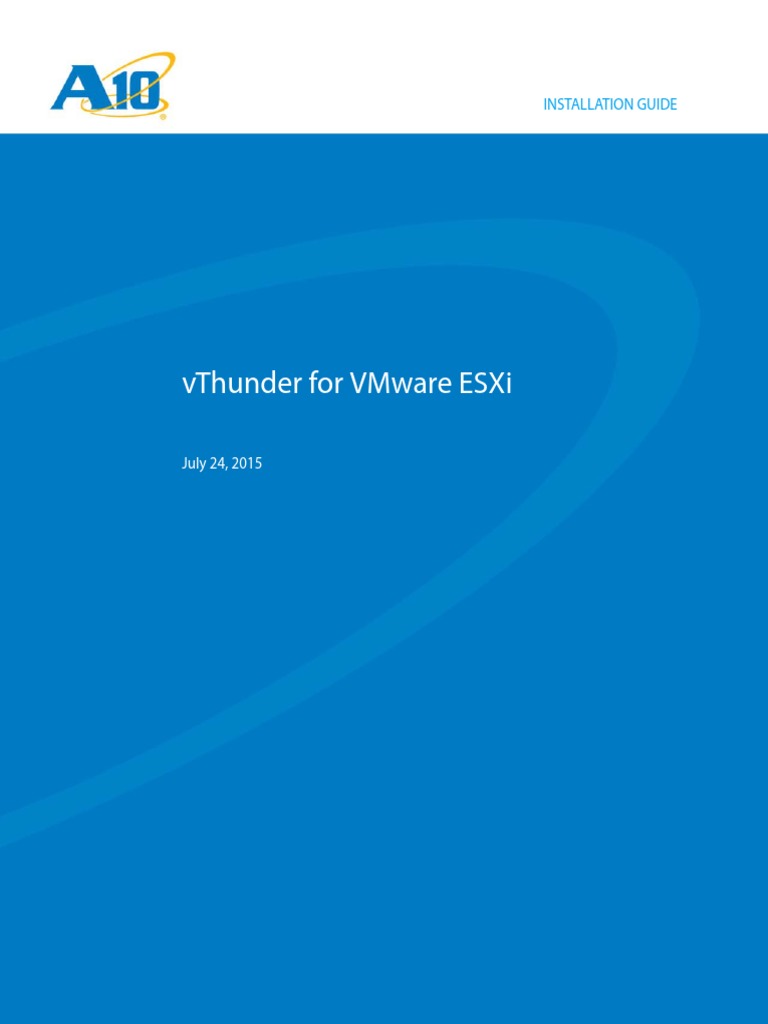 Vthunder For Vmware Esxi: July 24, 2015 | PDF | Command Line Interface | Computer Network