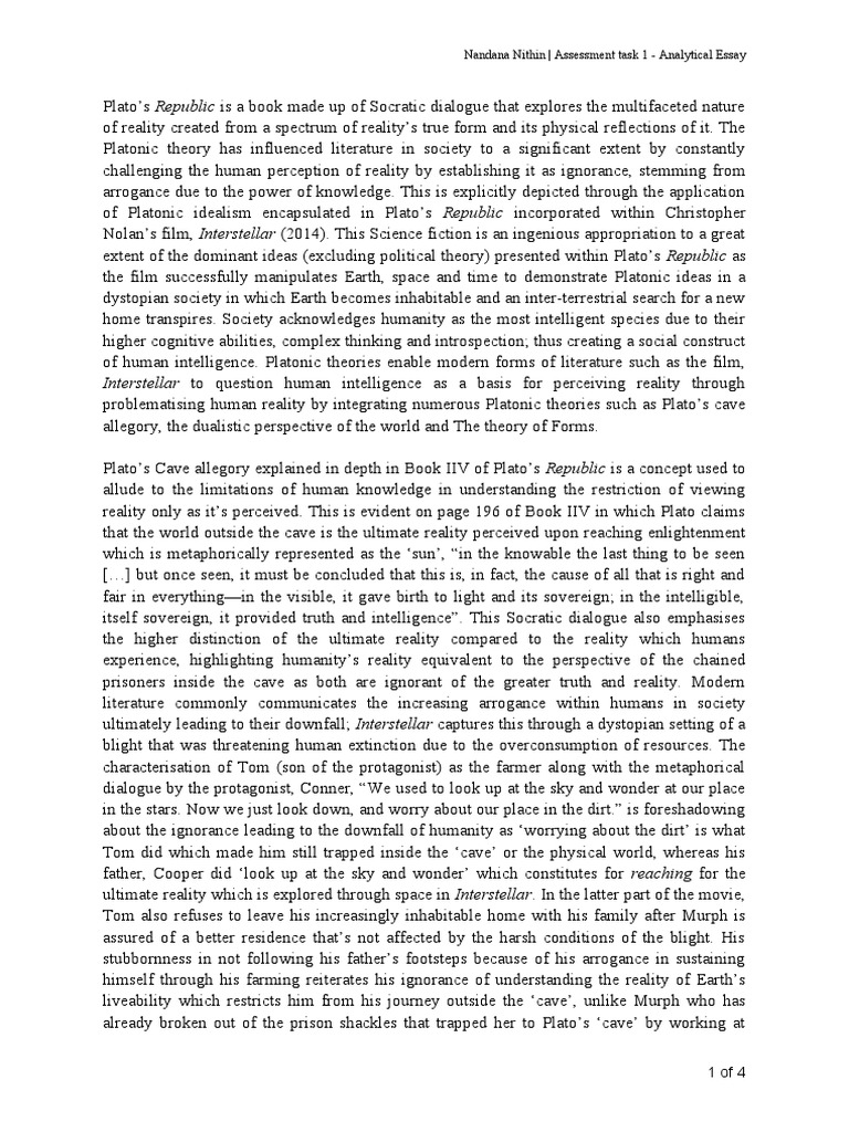 Nandana Nithin - at 1 | PDF | Plato | Reality