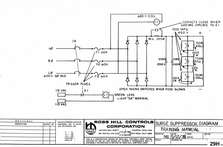 Surge Suppression Diagram Ross Hill | PDF