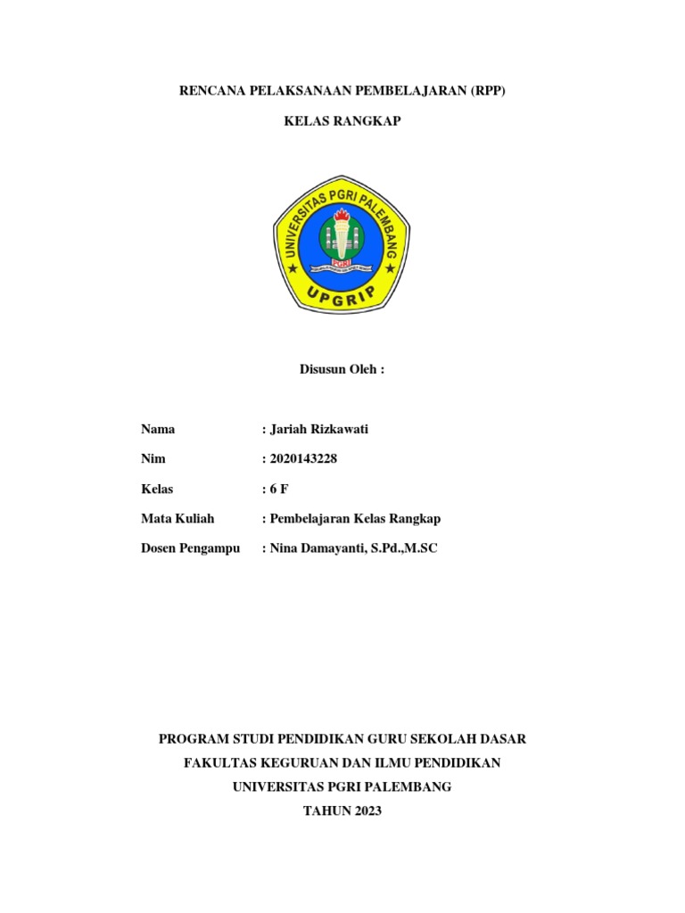 Contoh RPP Kelas Rangkap SD 1 dan 2 | PDF